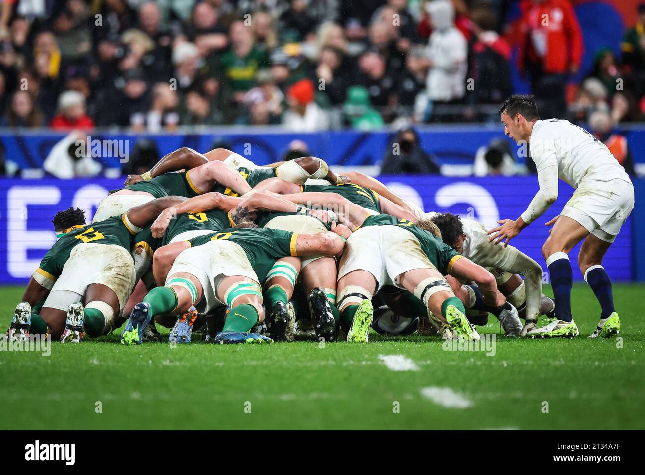 Scrum illustration during the World Cup 2023, Semi-final rugby union ...
