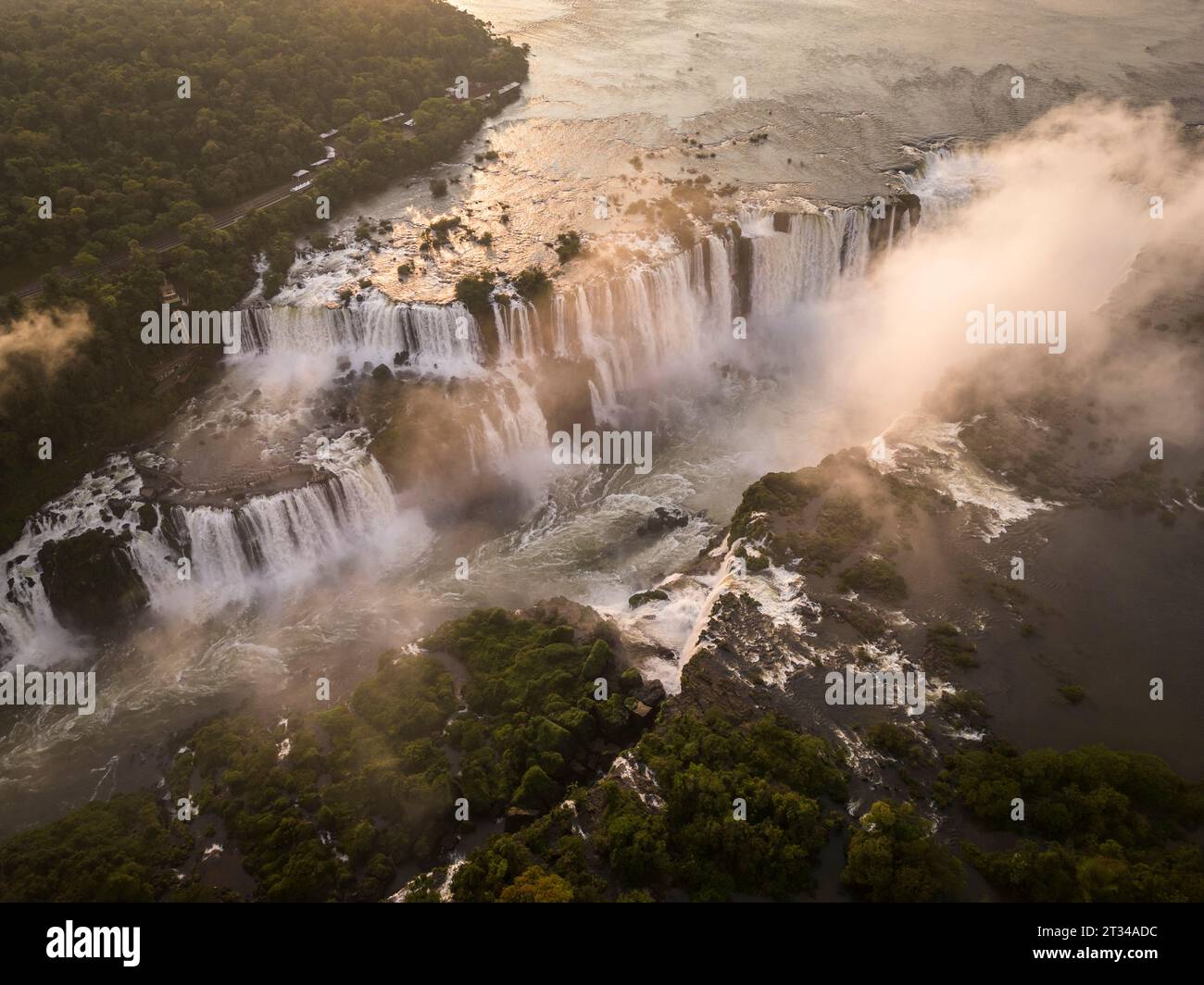 Beautiful view to green atlantic rainforest and waterfalls Stock Photo ...