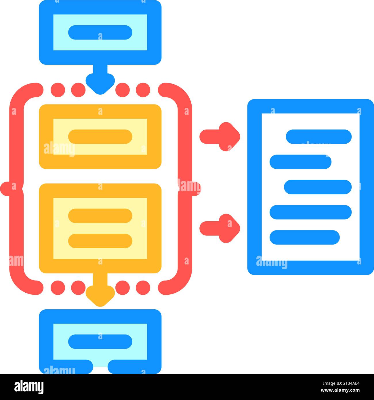 assessment framework risk color icon vector illustration Stock Vector ...