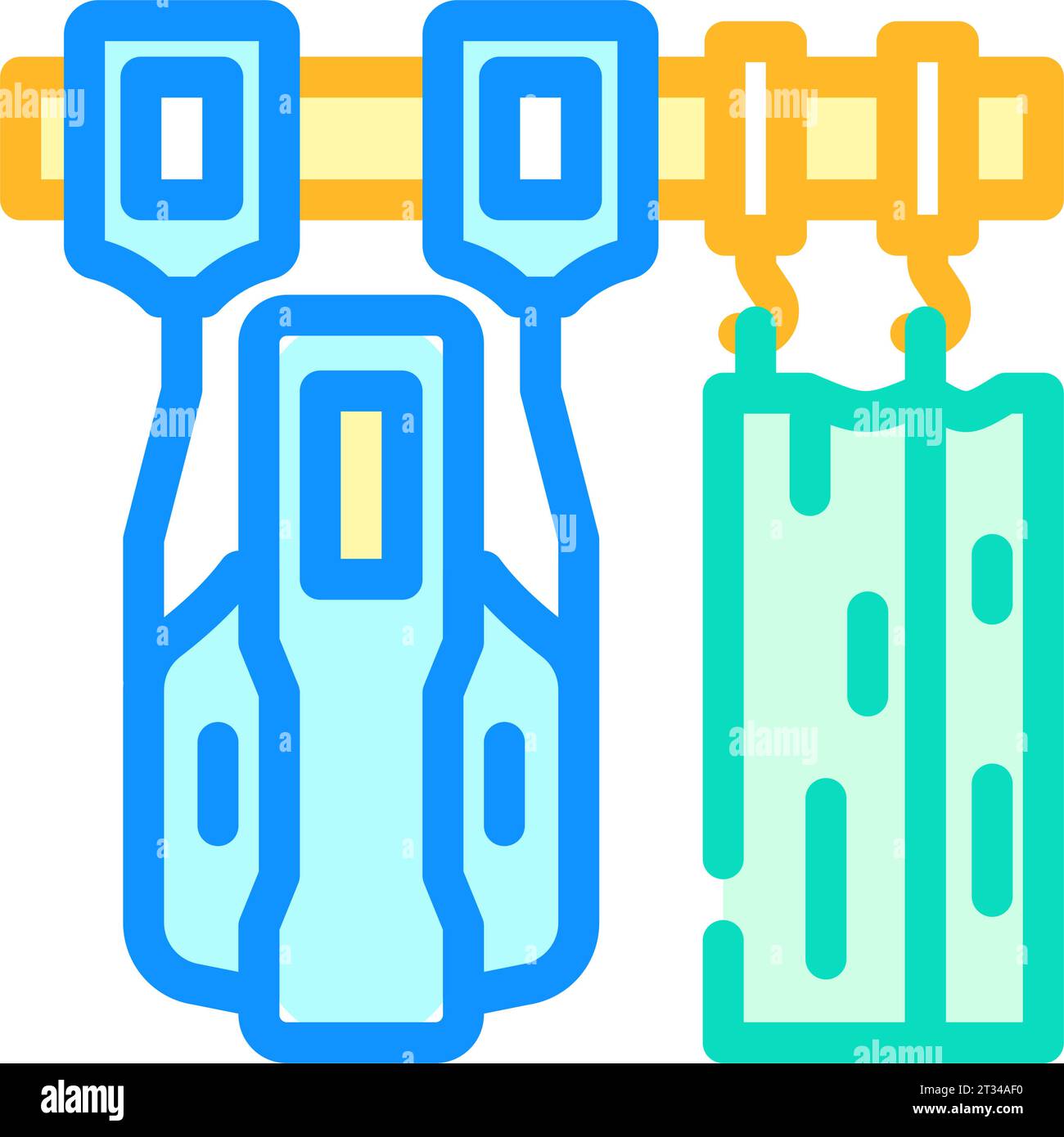 smart curtains home color icon vector illustration Stock Vector Image ...