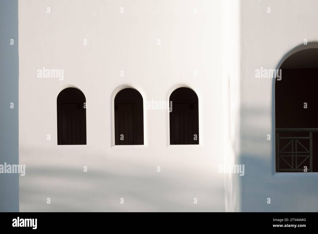 Surreal roof and window in typical mediterranean style building Stock ...