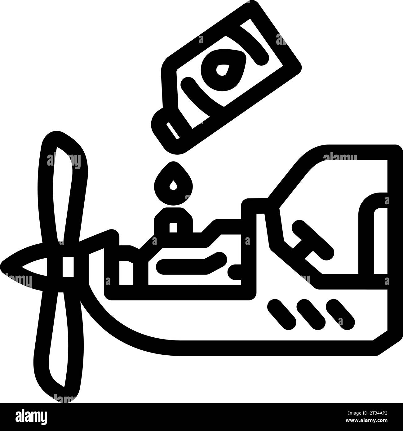 Lubrication Service Aircraft Line Icon Vector Illustration Stock Vector Image And Art Alamy