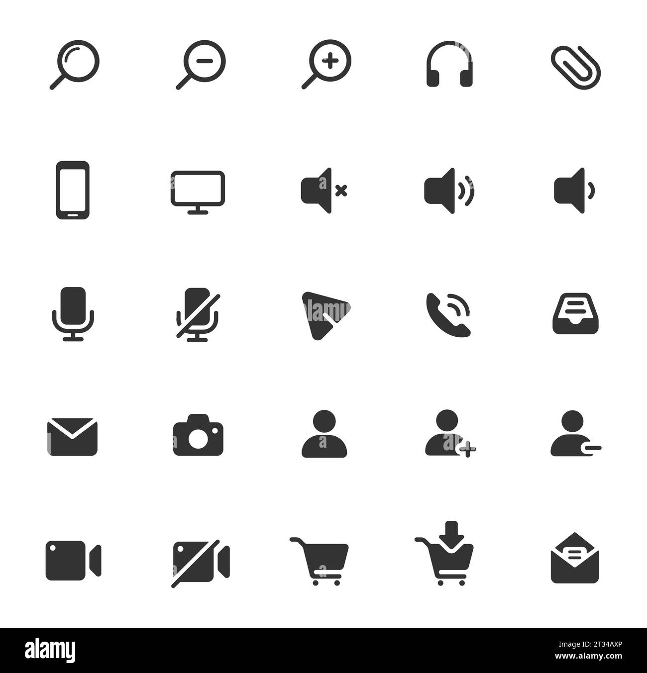 ui web icons isolated Stock Vector Image & Art - Alamy