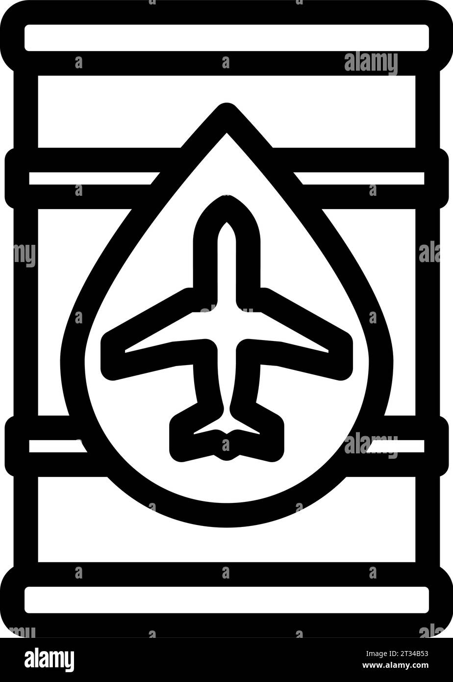 fuel analysis aircraft line icon vector illustration Stock Vector Image ...