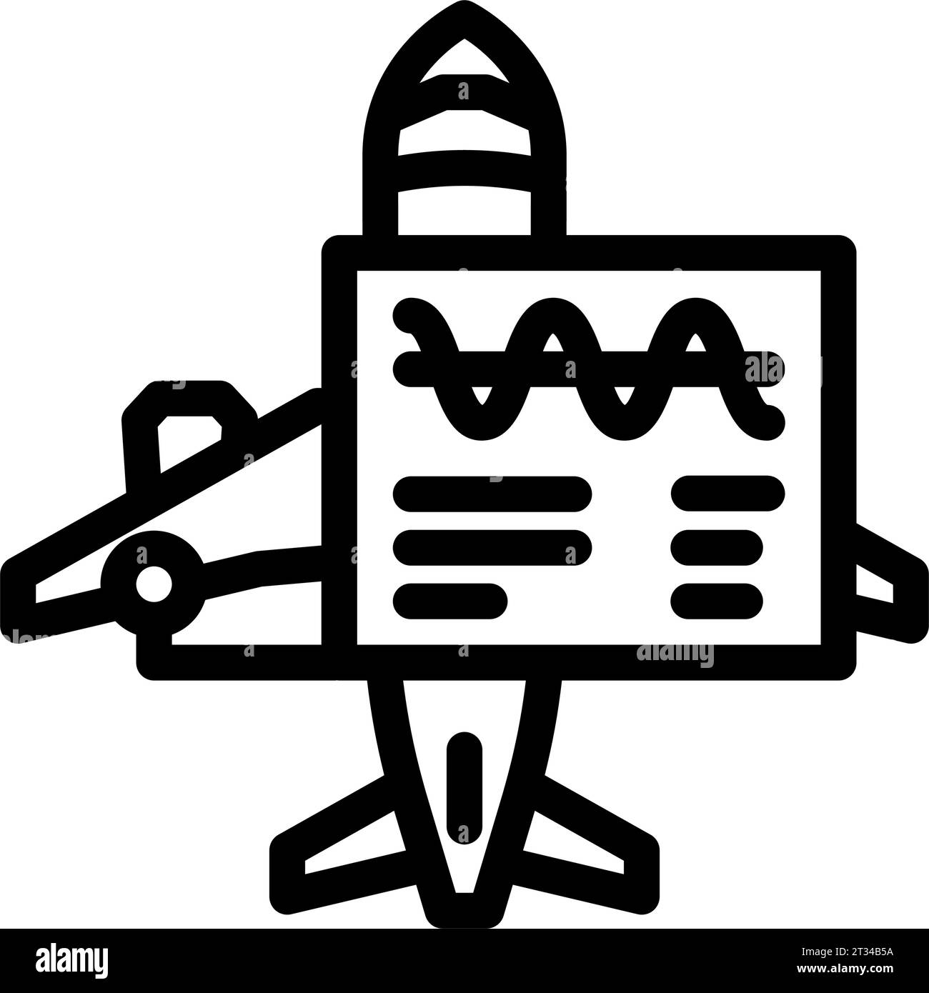 wiring check aircraft line icon vector illustration Stock Vector Image ...