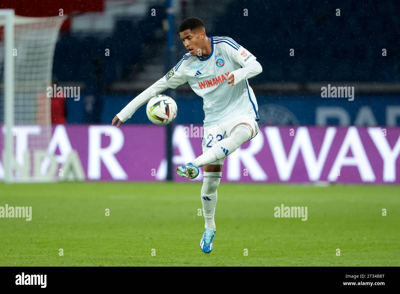 Paris, France. 21st Oct, 2023. Angelo Gabriel of Strasbourg during the ...
