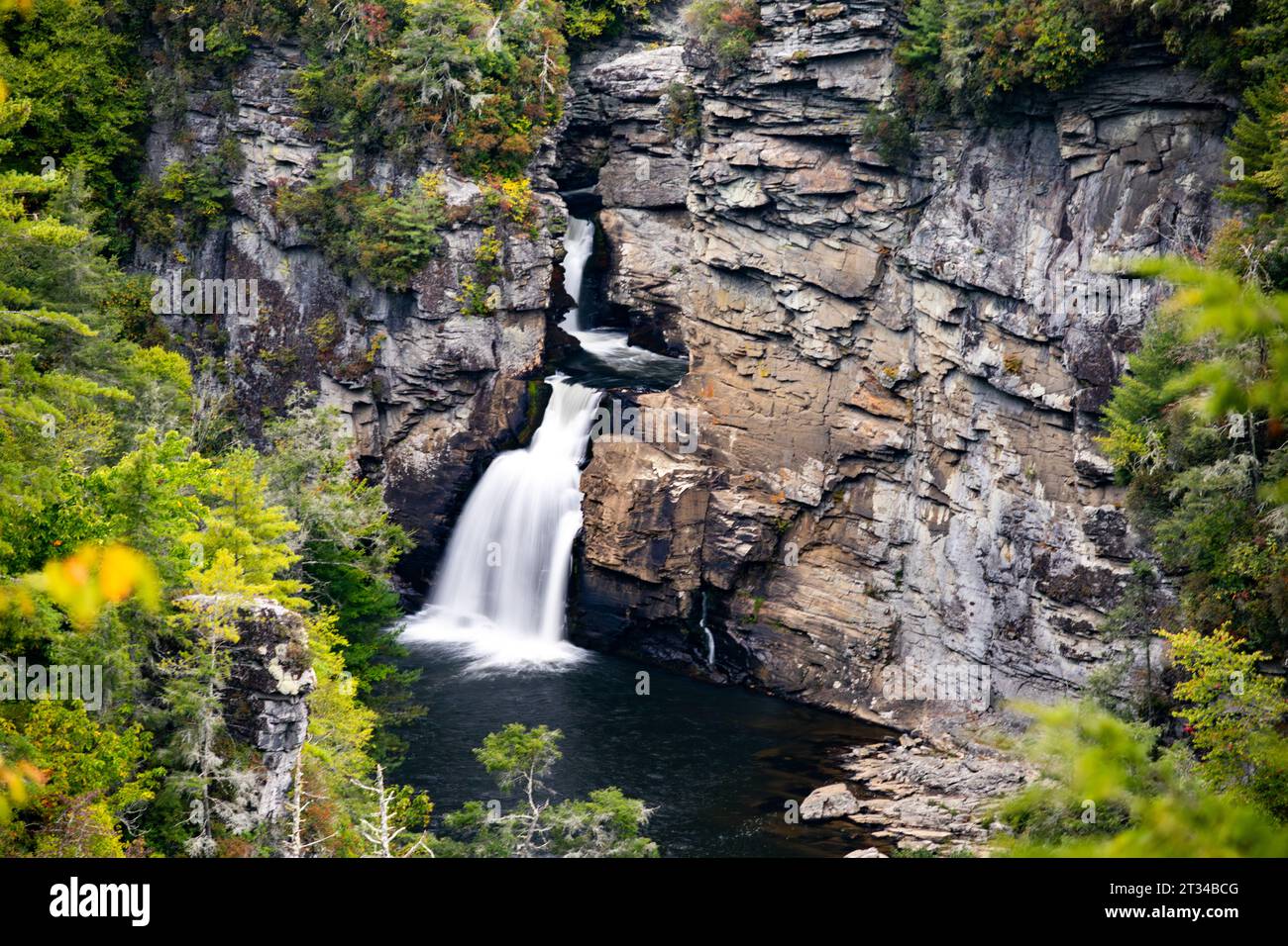 Aerial shot waterfall in lush hi-res stock photography and images - Alamy