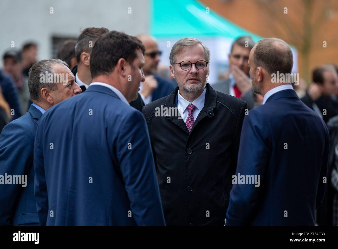 Ostrava, Czech Republic. 23rd Oct, 2023. Czech Prime Minister Petr ...