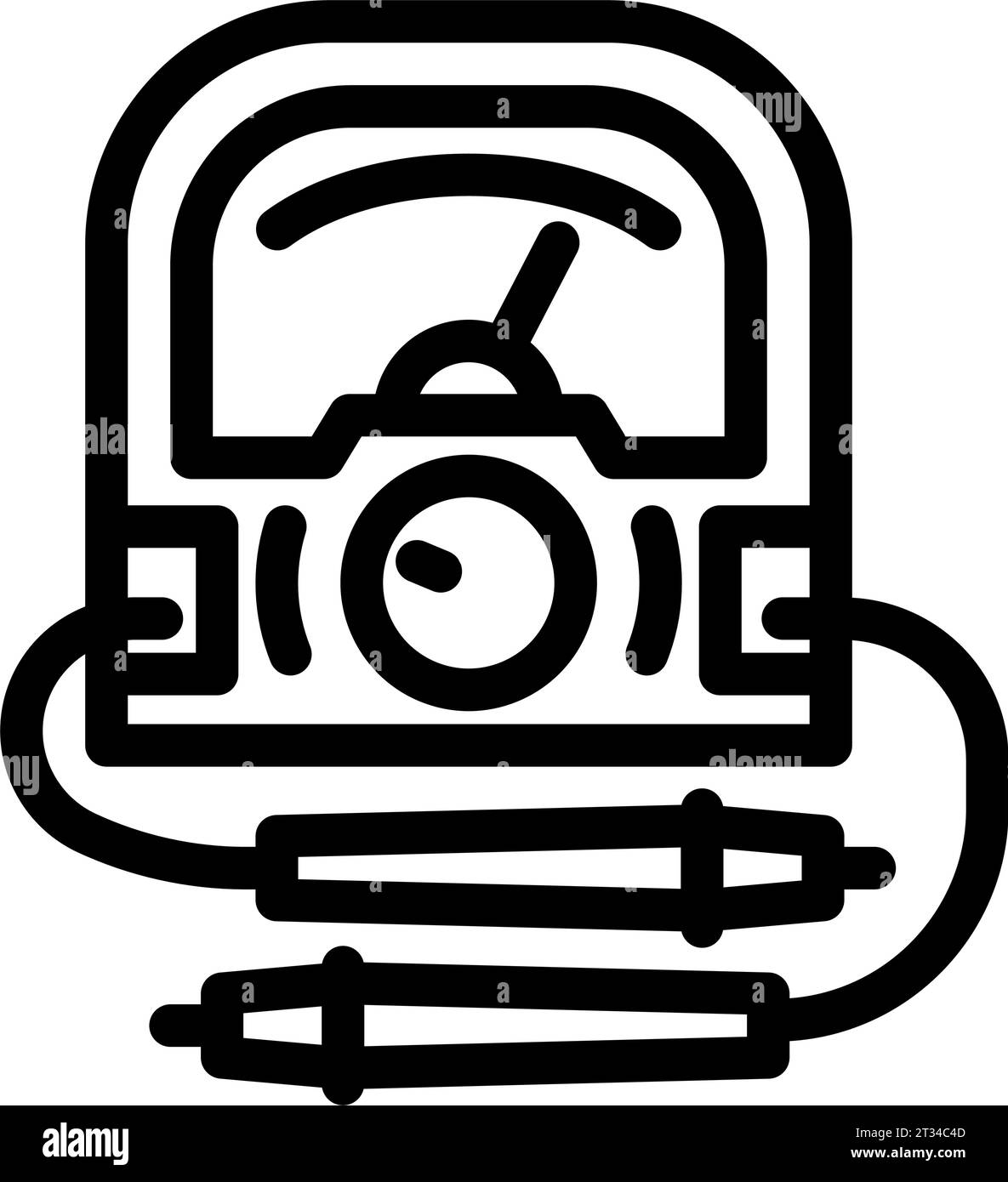 voltage measurement electronics line icon vector illustration Stock ...