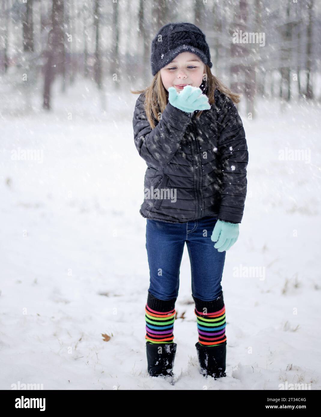 Girl winter snow forest tradition hi-res stock photography and images ...