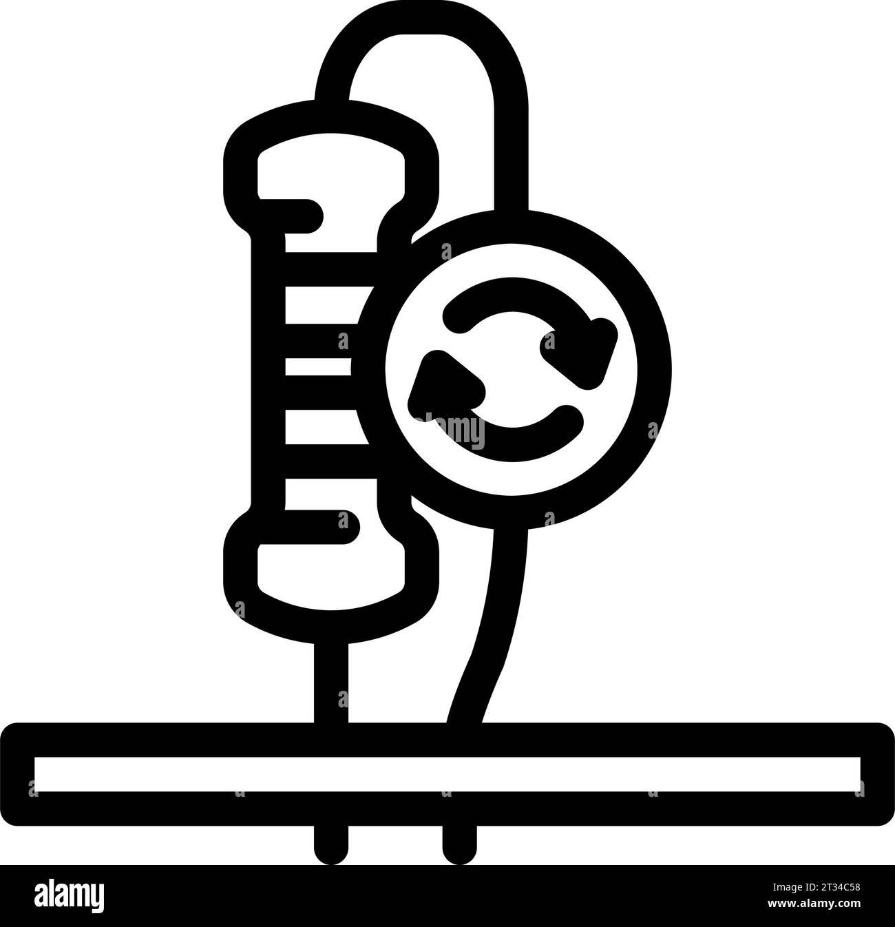 resistor replacement electronics line icon vector illustration Stock ...