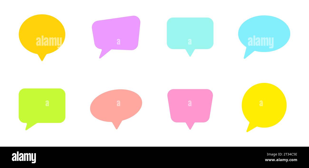 color speech bubbles vector illustrations Stock Vector Image & Art - Alamy