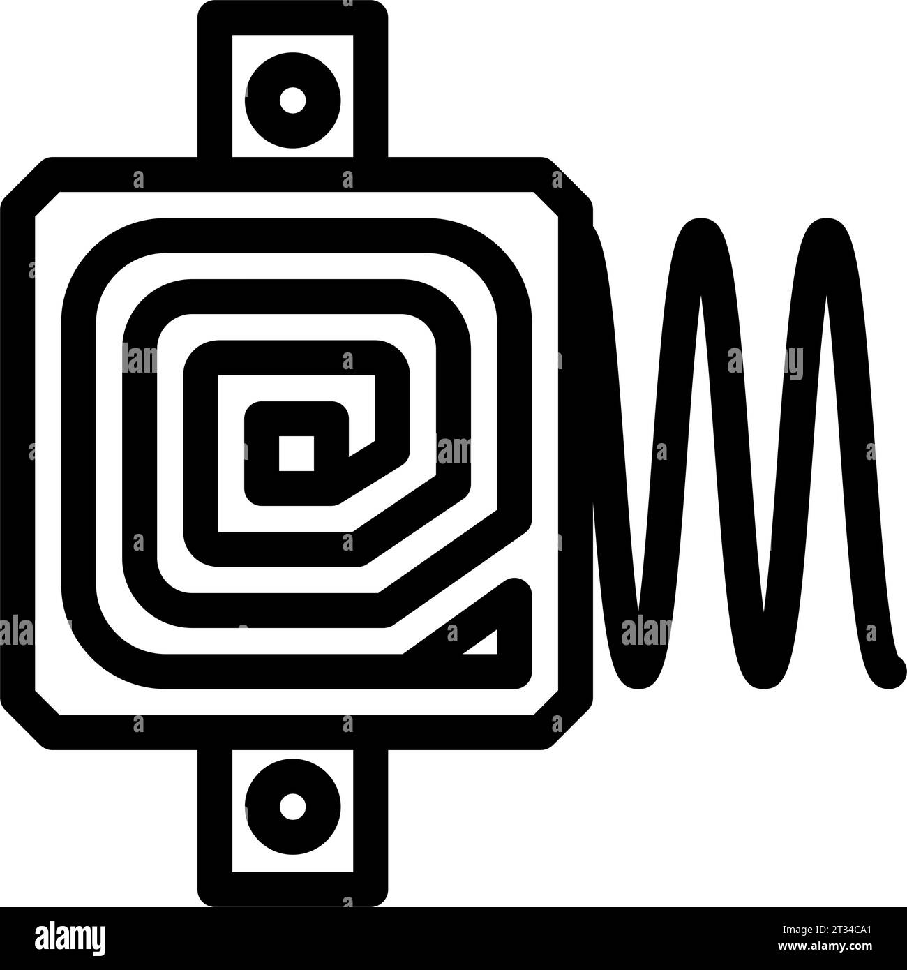 rf technology electronics line icon vector illustration Stock Vector ...