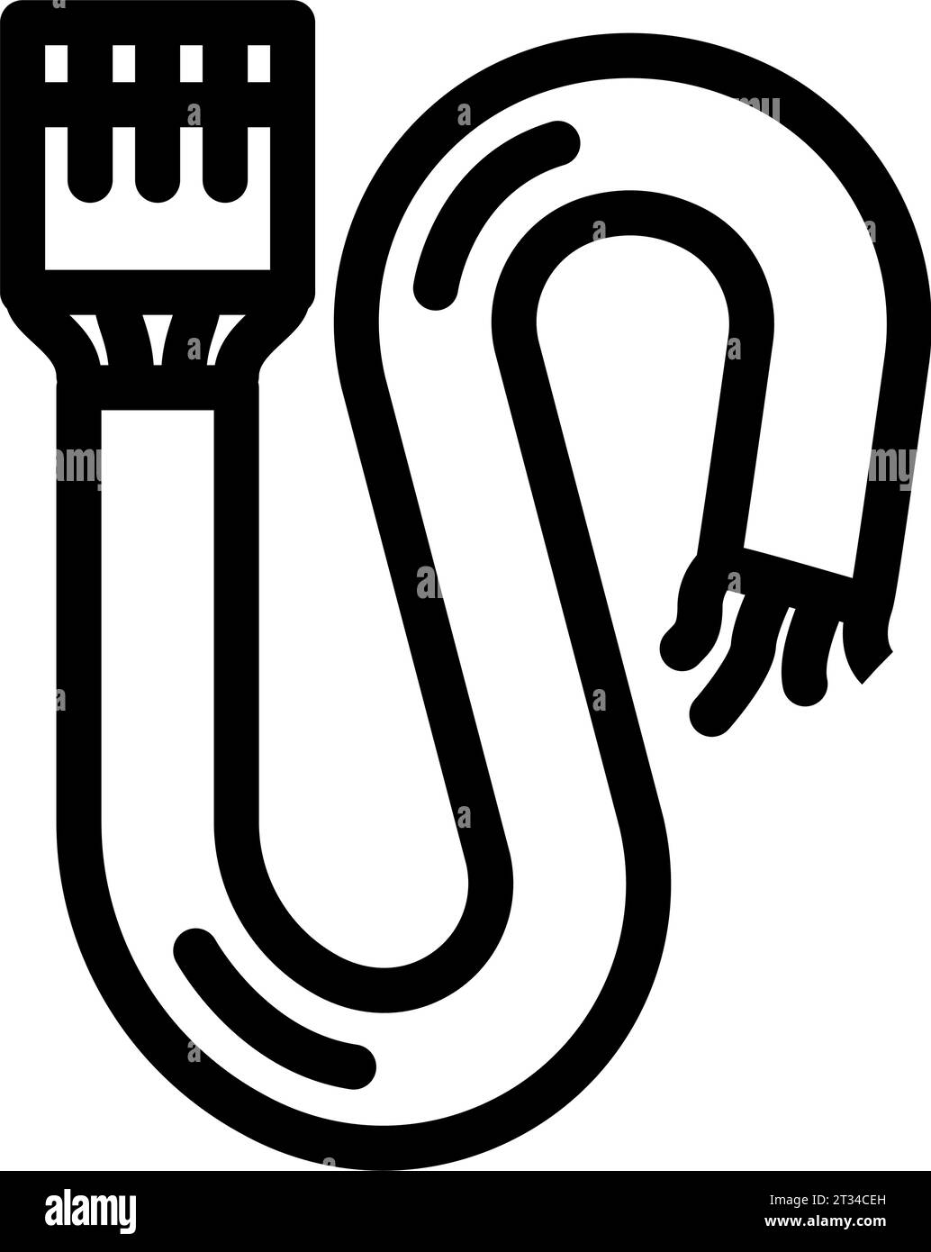 cable wiring electronics line icon vector illustration Stock Vector ...