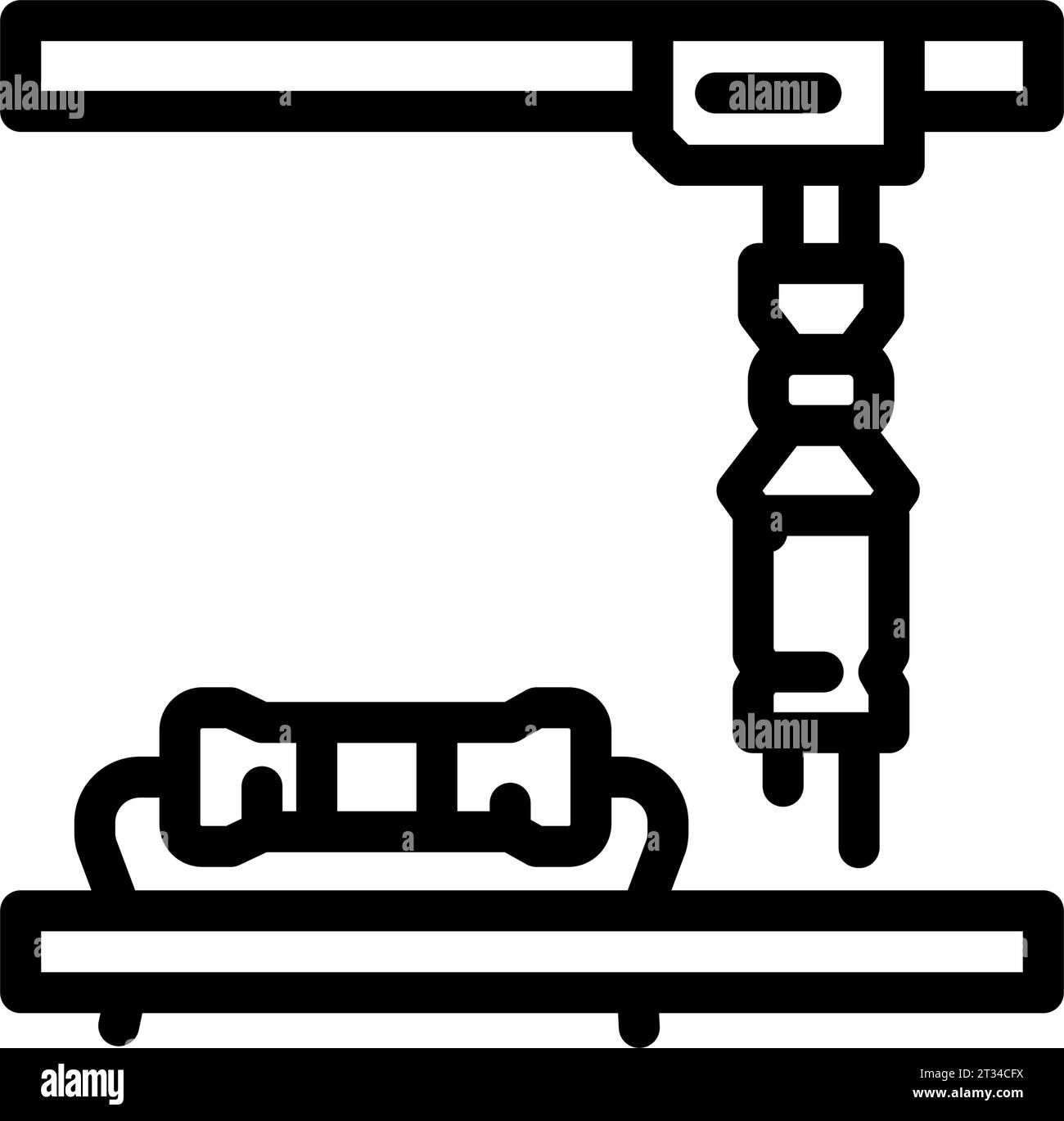 electronic assembly electronics line icon vector illustration Stock ...
