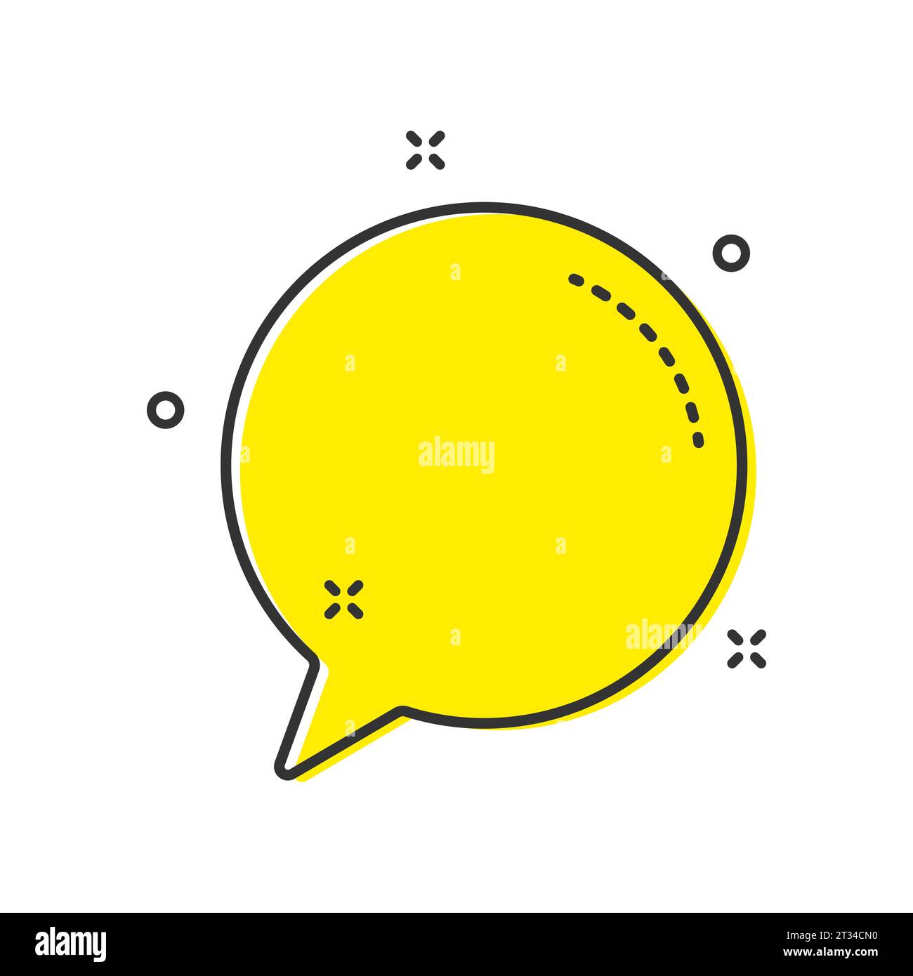 yellow color speech bubble vector illustration Stock Vector Image & Art ...