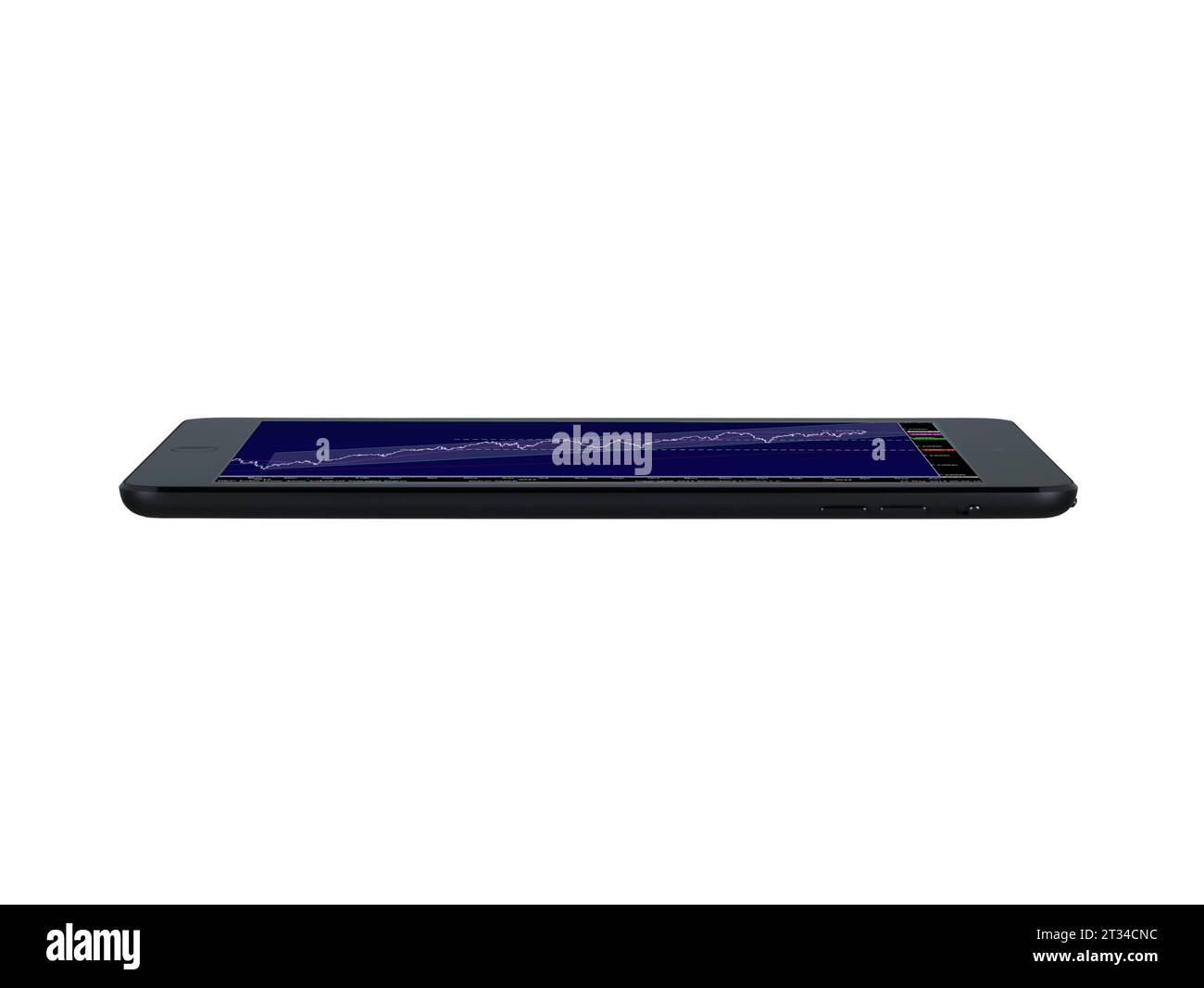 Tablet device isolated on white. Perspective. Portable internet Stock ...