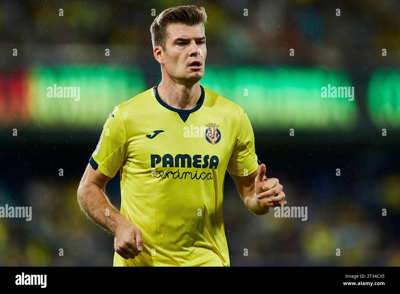 Alexander Sorloth of Villarreal CF in action during the LaLiga EA ...