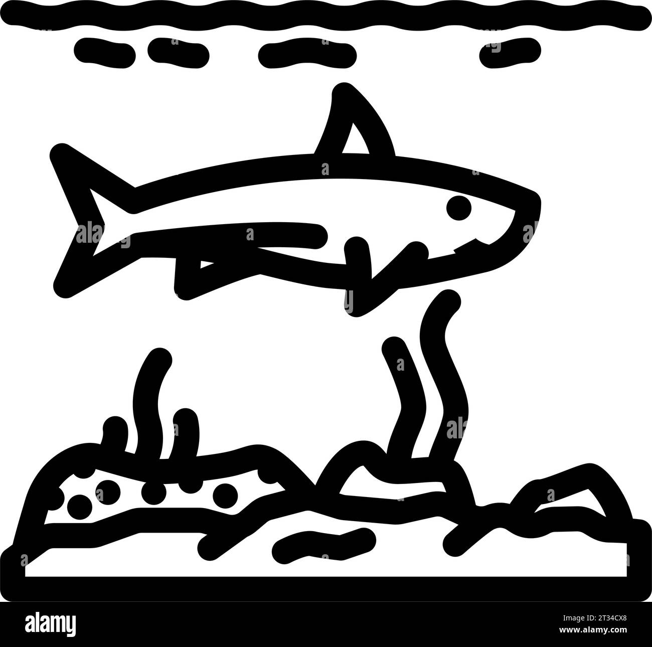 marine ecology line icon vector illustration Stock Vector Image & Art ...