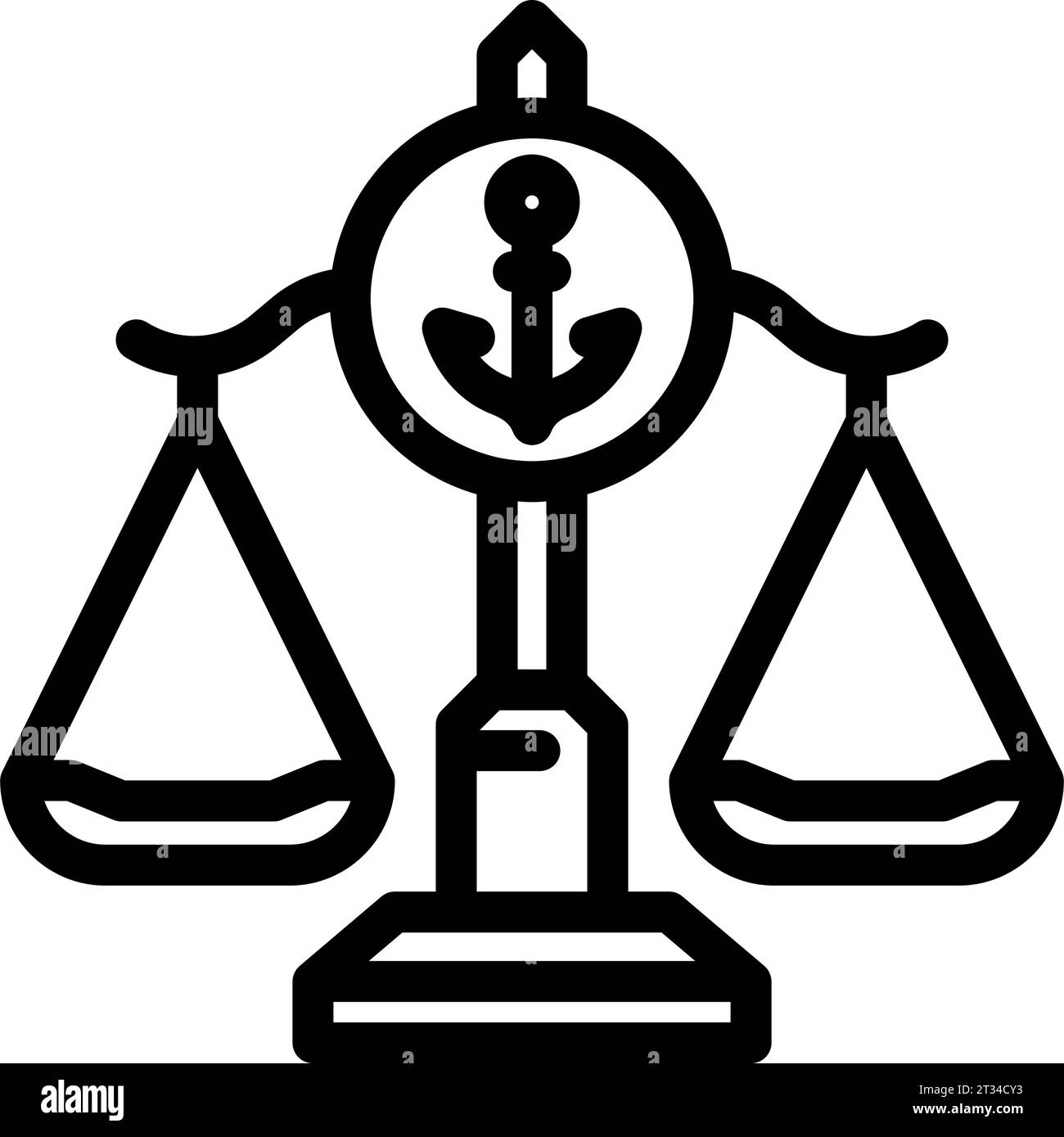 maritime law regulations line icon vector illustration Stock Vector ...