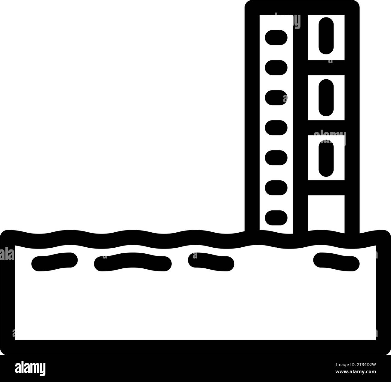 hydrology research hydrogeologist line icon vector illustration Stock ...