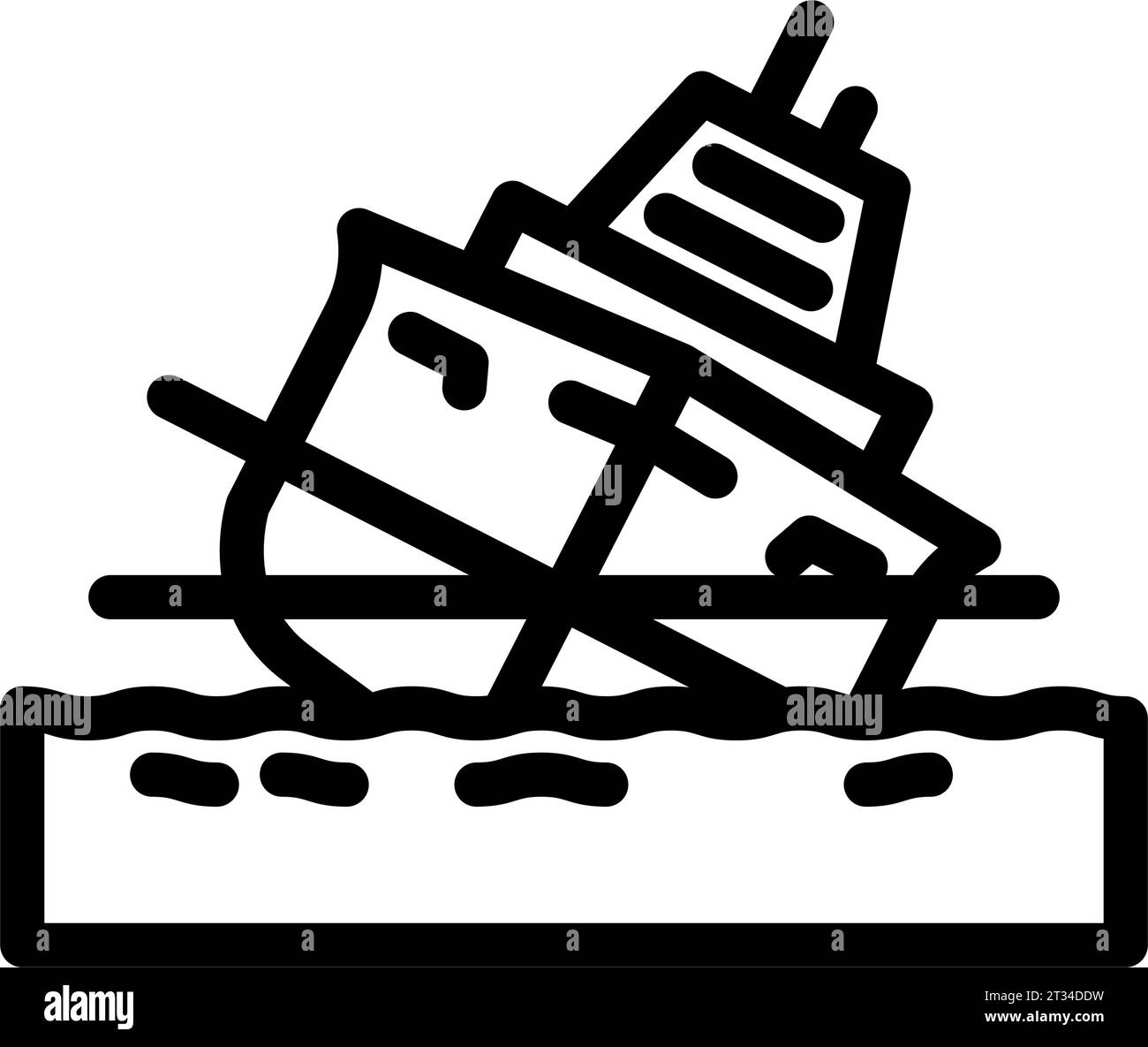 ship stability marine line icon vector illustration Stock Vector Image ...