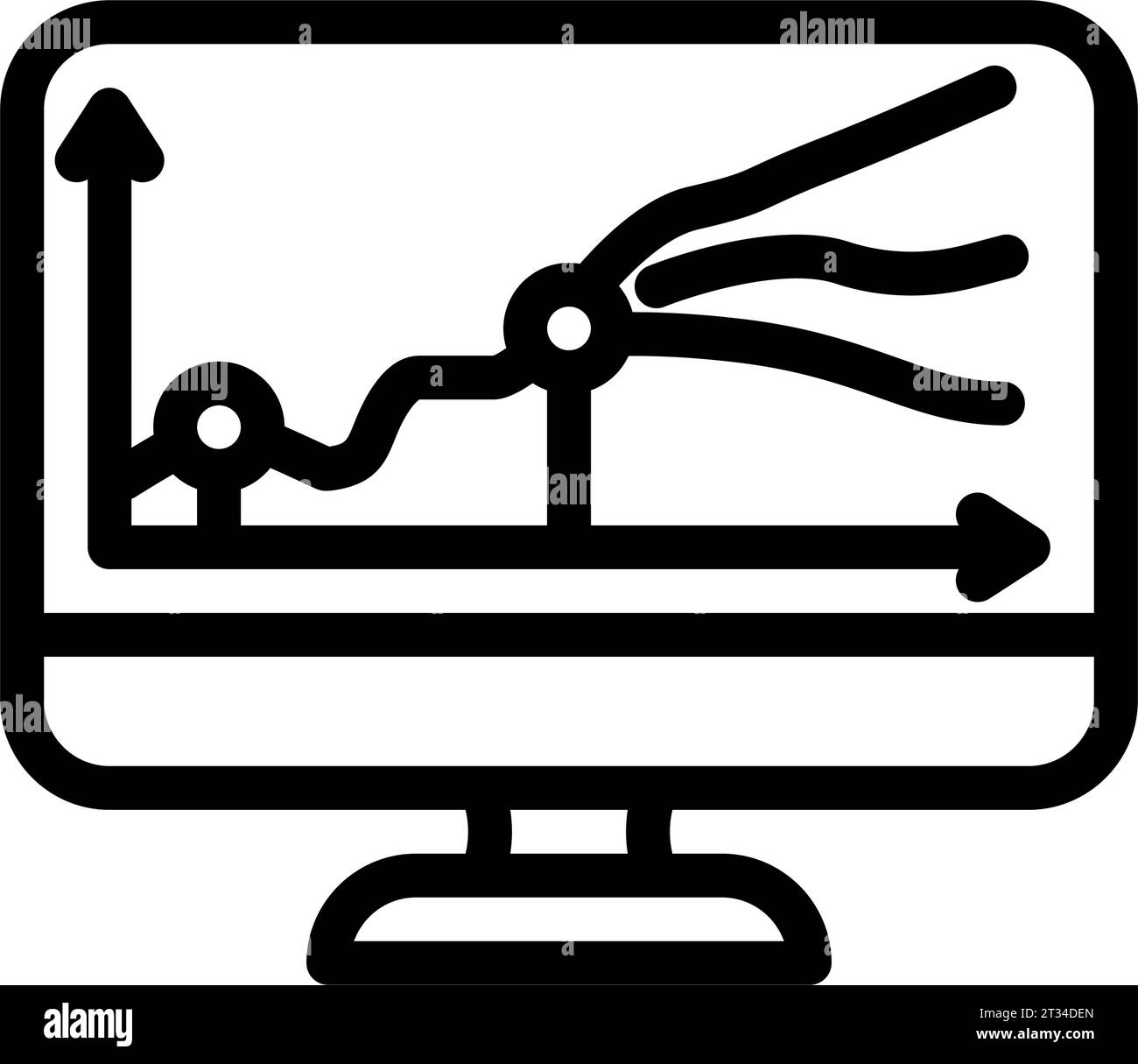 modeling risk line icon vector illustration Stock Vector Image & Art ...