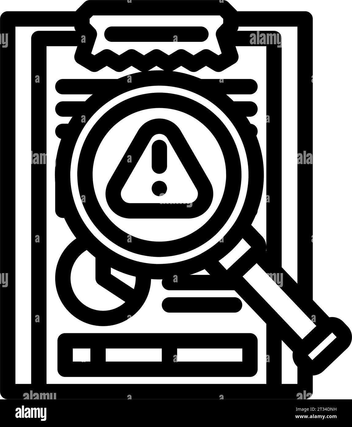 identification risk line icon vector illustration Stock Vector Image ...