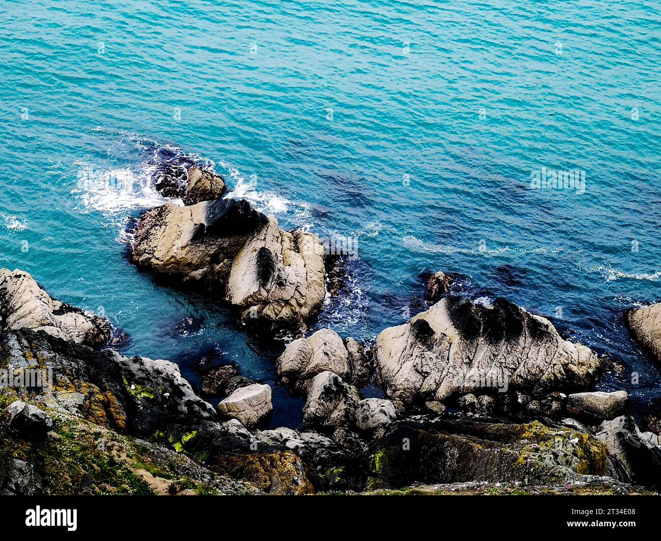 Greystones, Ireland, May 2019 - Bray to Greystones Cliff Walk. A path ...