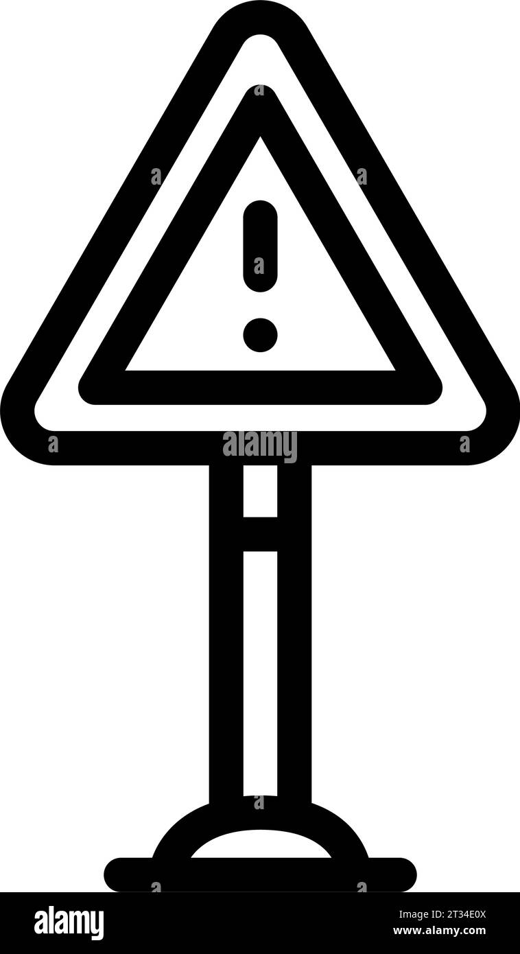alert risk line icon vector illustration Stock Vector Image & Art - Alamy