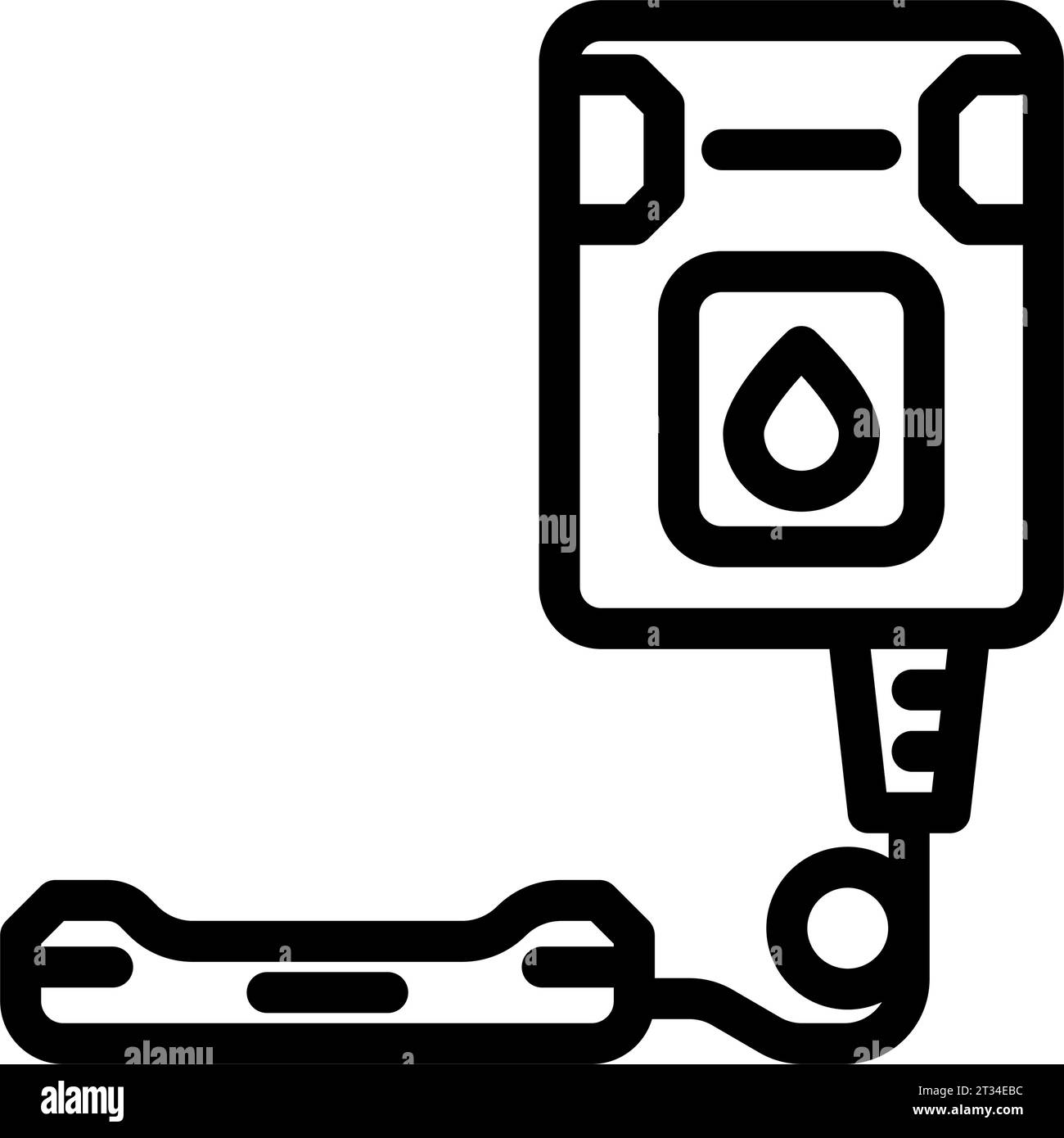 smart leak detector home line icon vector illustration Stock Vector ...