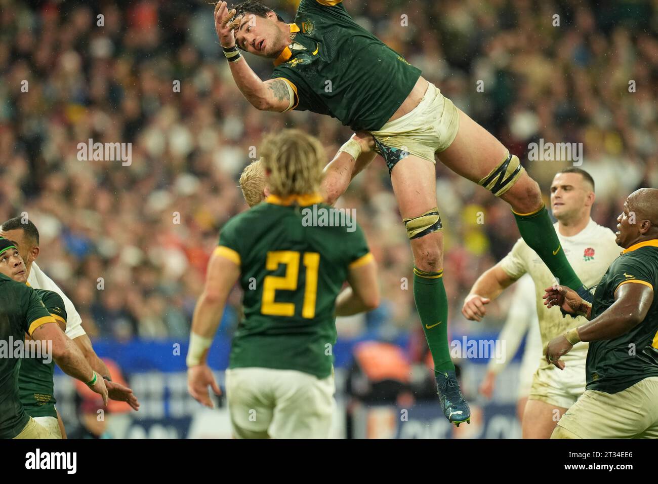 South Africa's Franco Mostert during the 2023 Rugby World Cup Semi ...