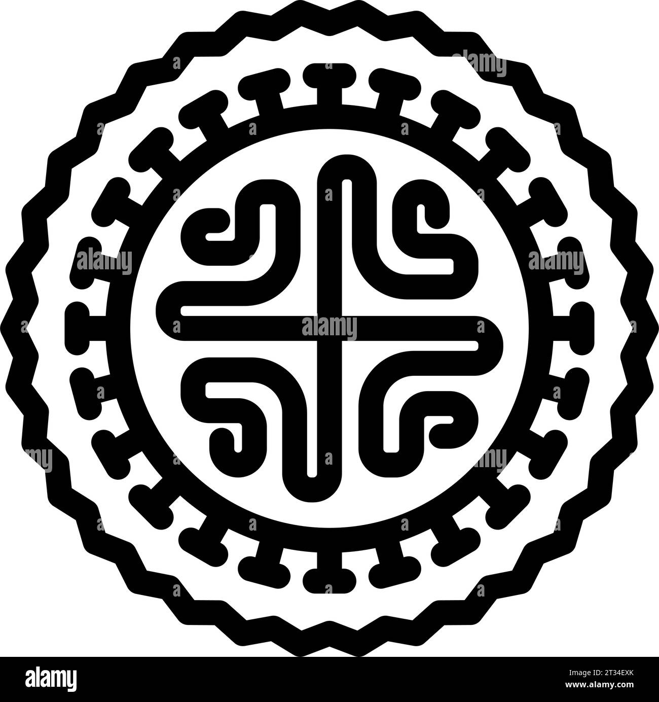 maori tattoo art vintage line icon vector illustration Stock Vector ...