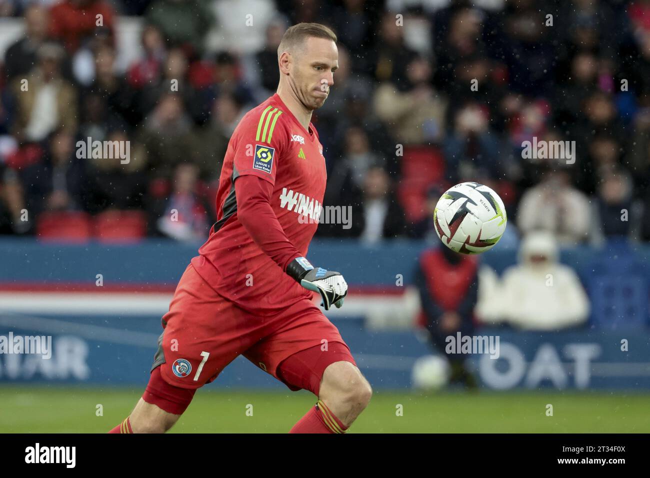 Strasbourg goalkeeper Matz Sels during the French championship Ligue 1 ...