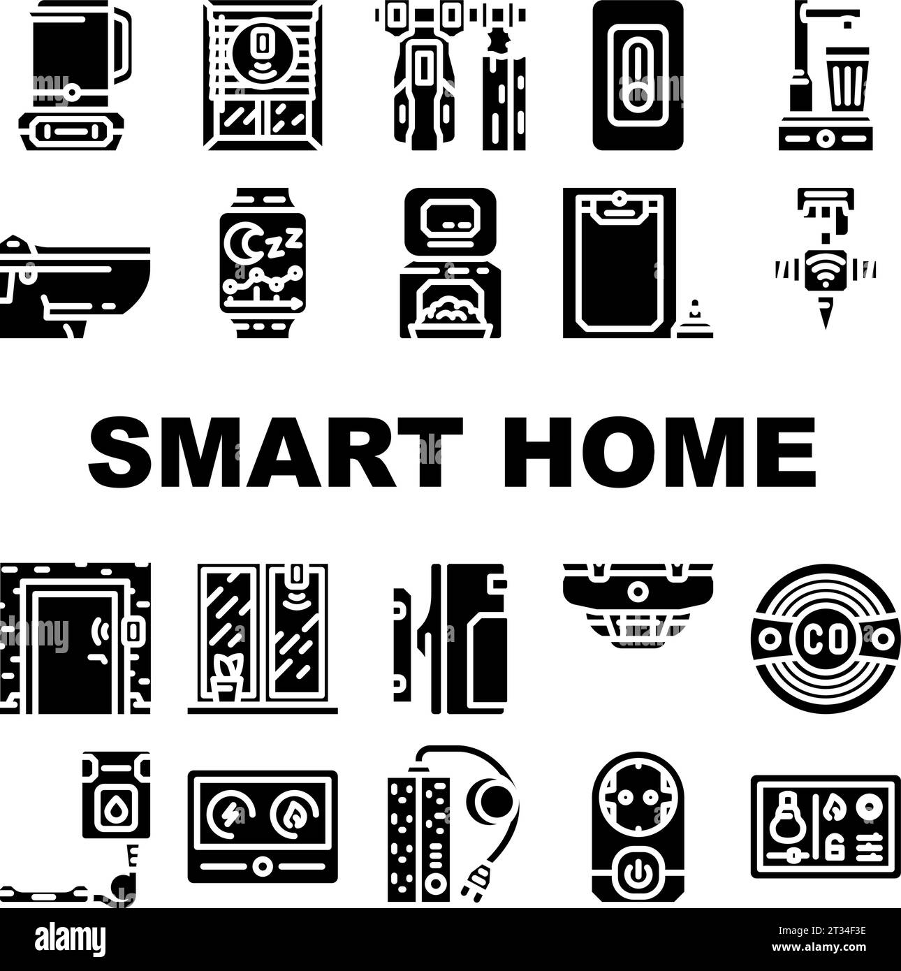 smart home control icons set vector Stock Vector Image & Art - Alamy