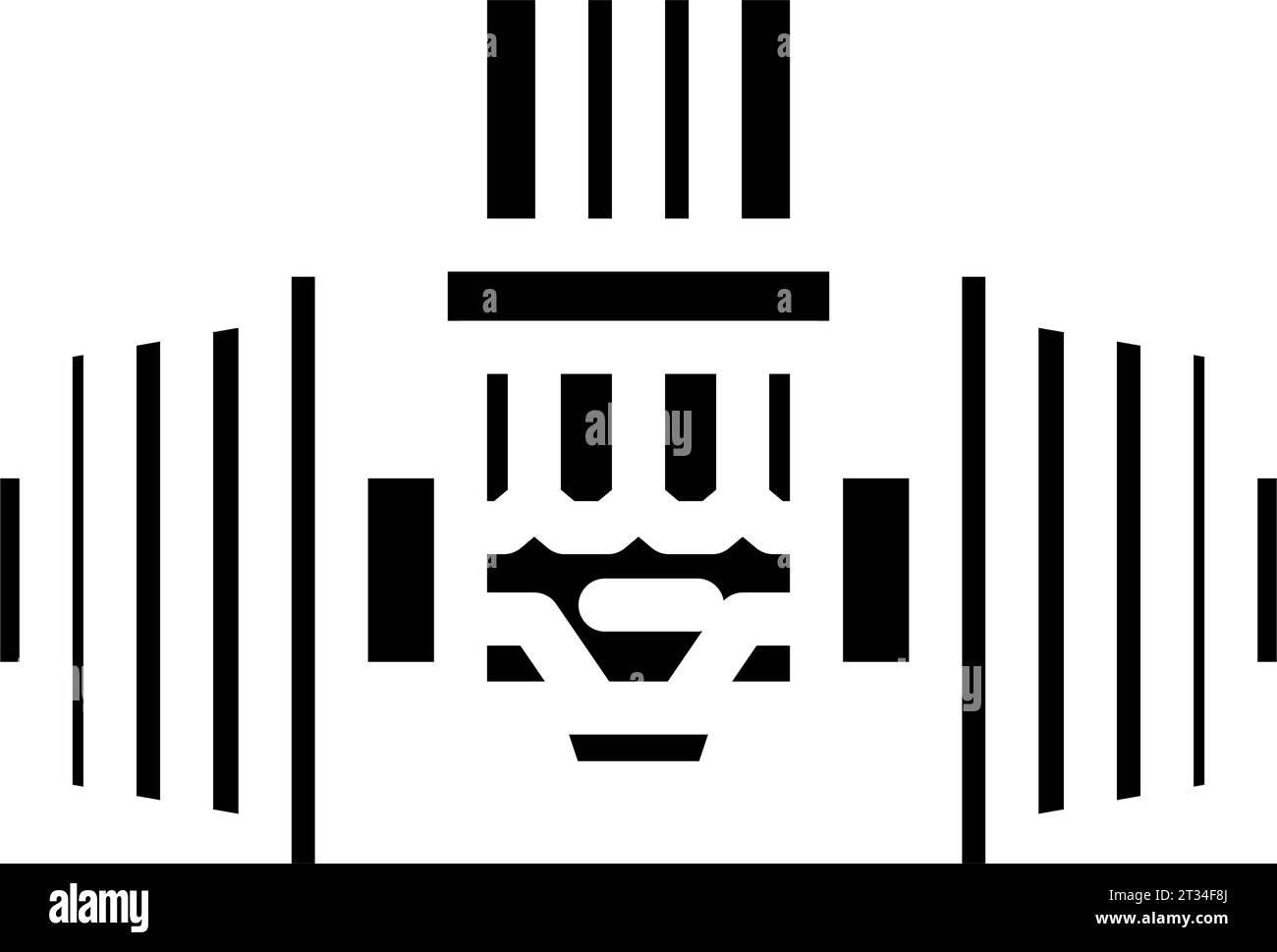 brake testing aircraft glyph icon vector illustration Stock Vector ...