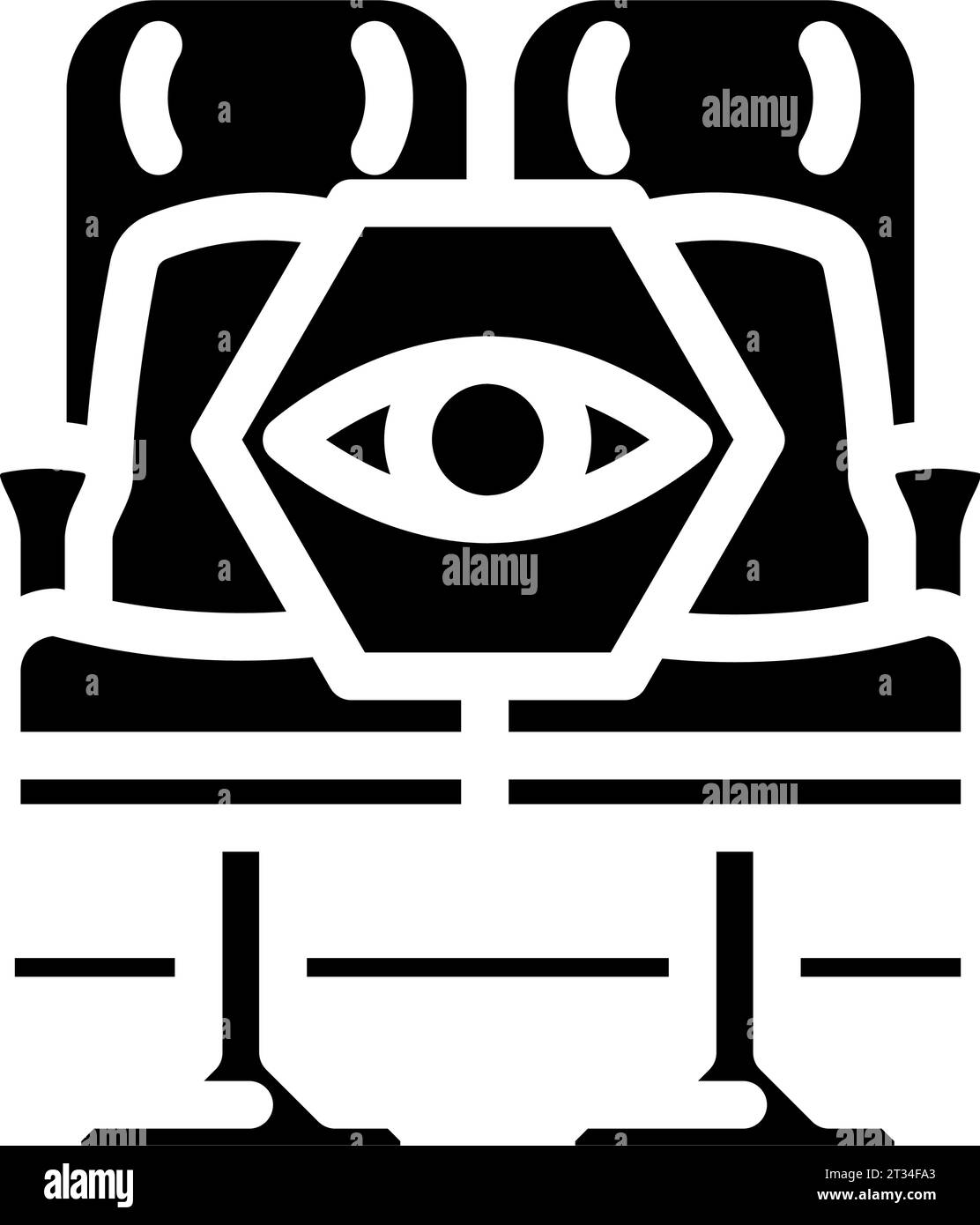 cabin interior check aircraft glyph icon vector illustration Stock ...
