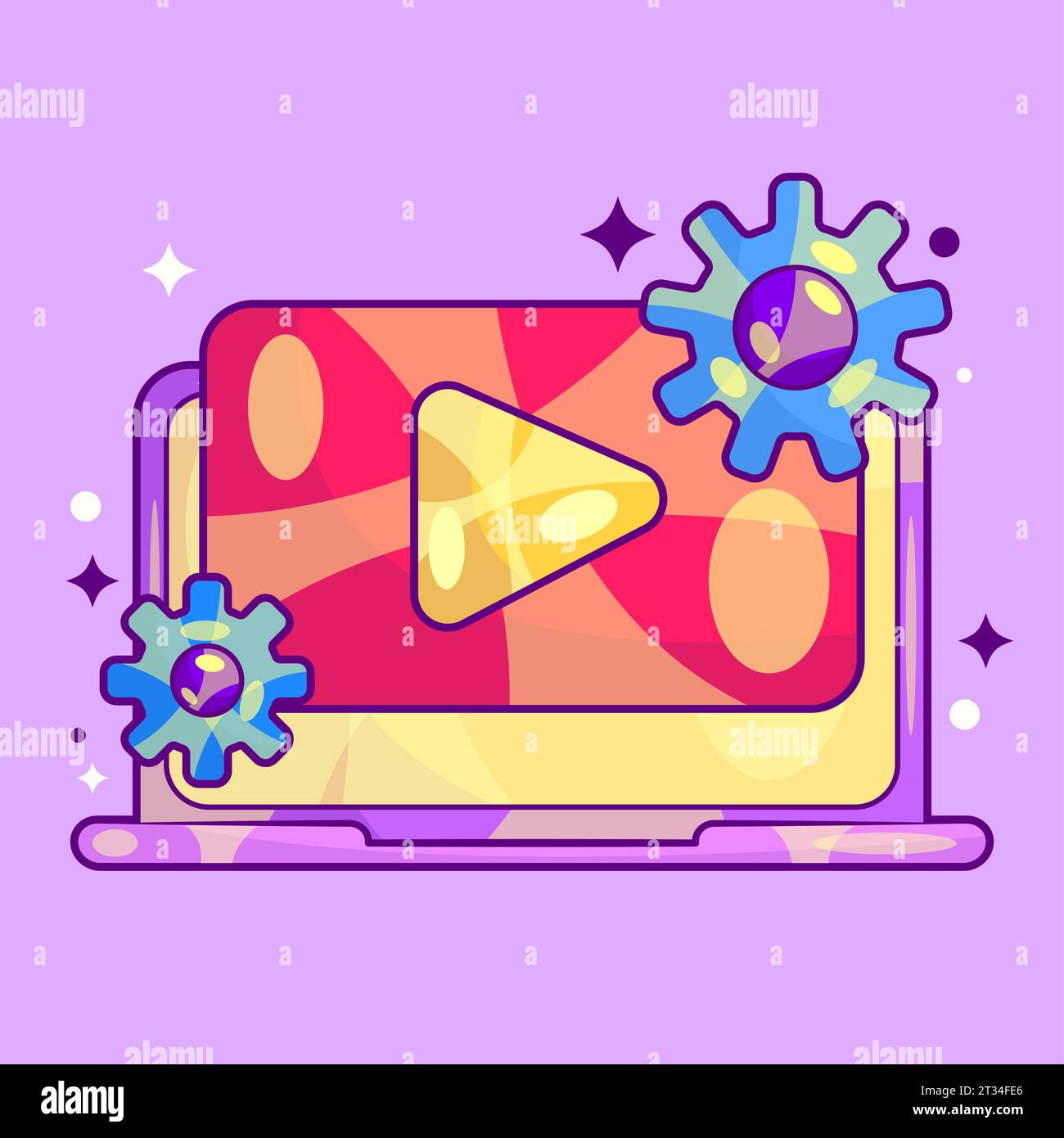Online Streaming Setting Video Concept Vector Stock Photo - Alamy