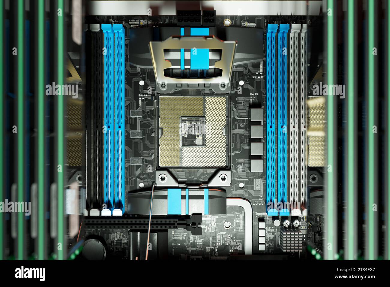 The process of assembling cutting-edge computer components including a central processor unit ...