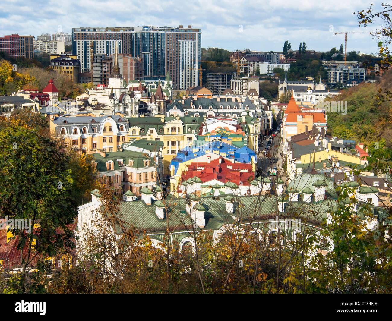 Downtown of Kyiv, Ukraine. Views of historic architecture and landscape ...