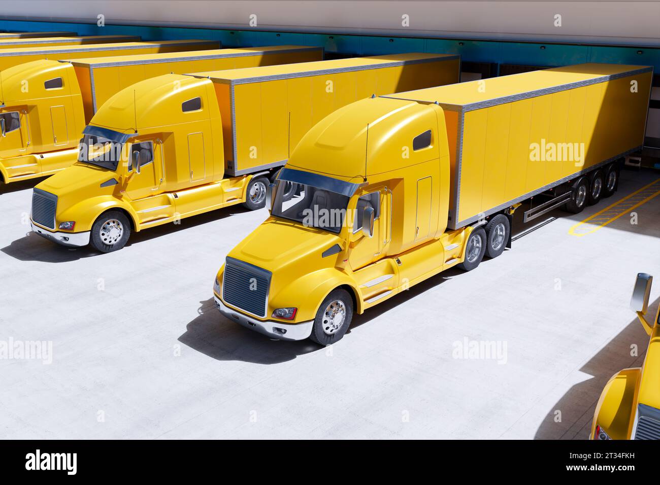 Truck in front of large container hi-res stock photography and images ...