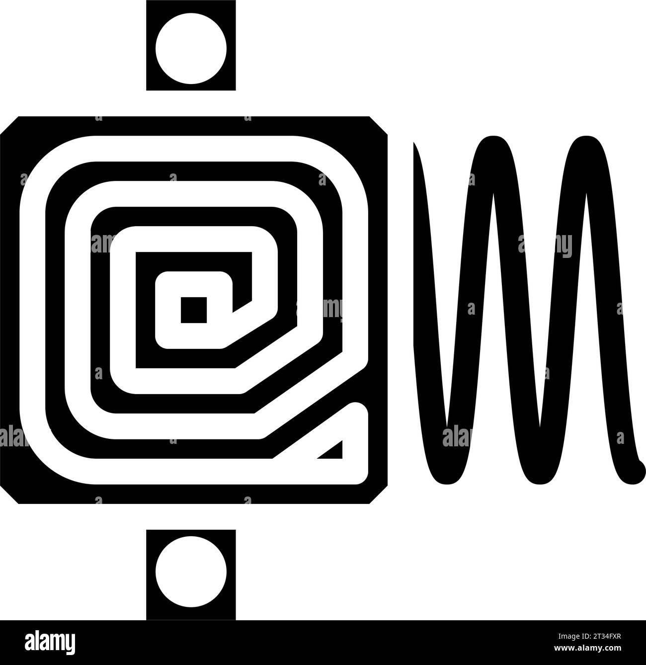 Electronics repair illustration electric business Black and White Stock ...