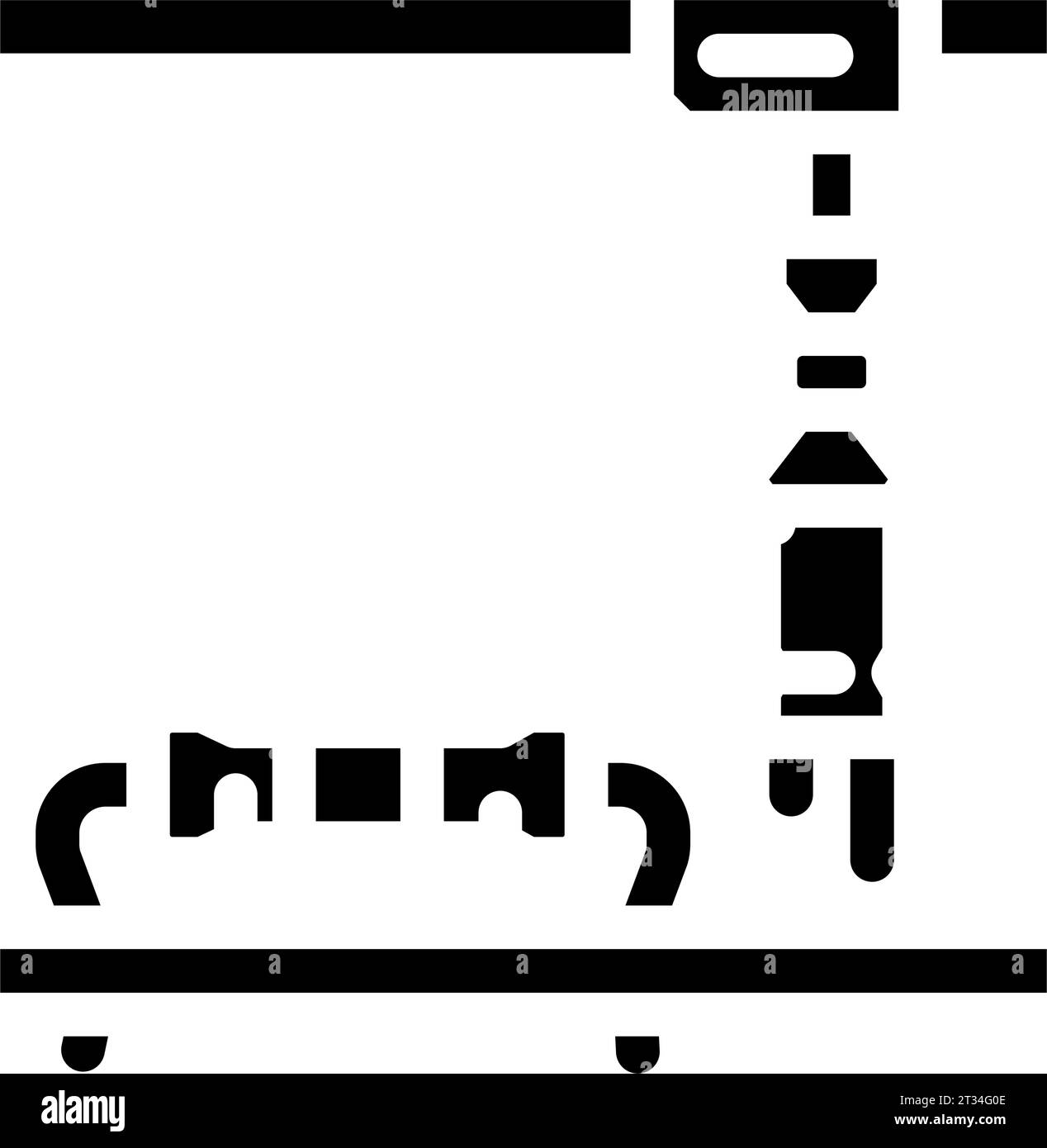 electronic assembly electronics glyph icon vector illustration Stock ...