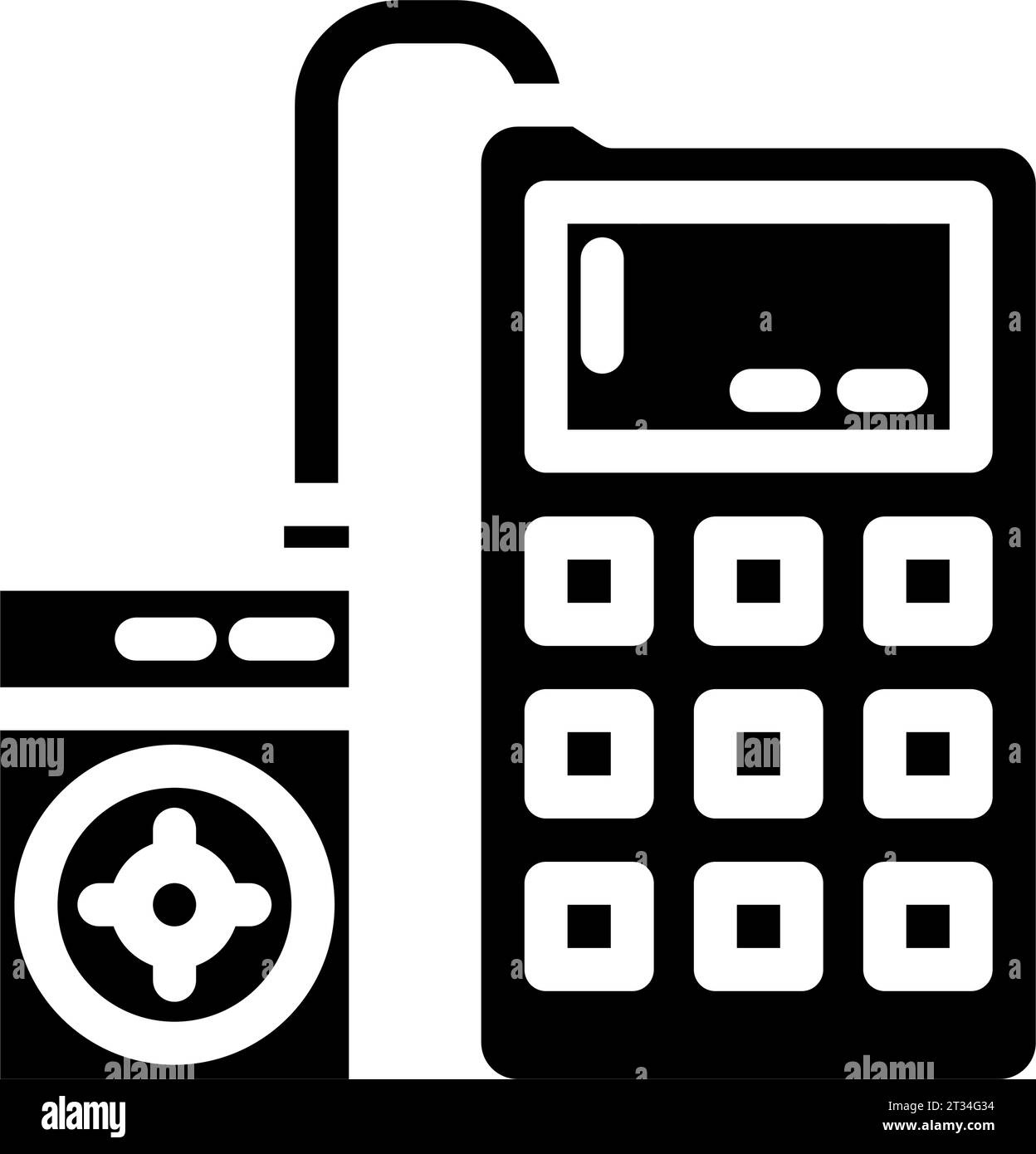 sensor calibration electronics glyph icon vector illustration Stock ...