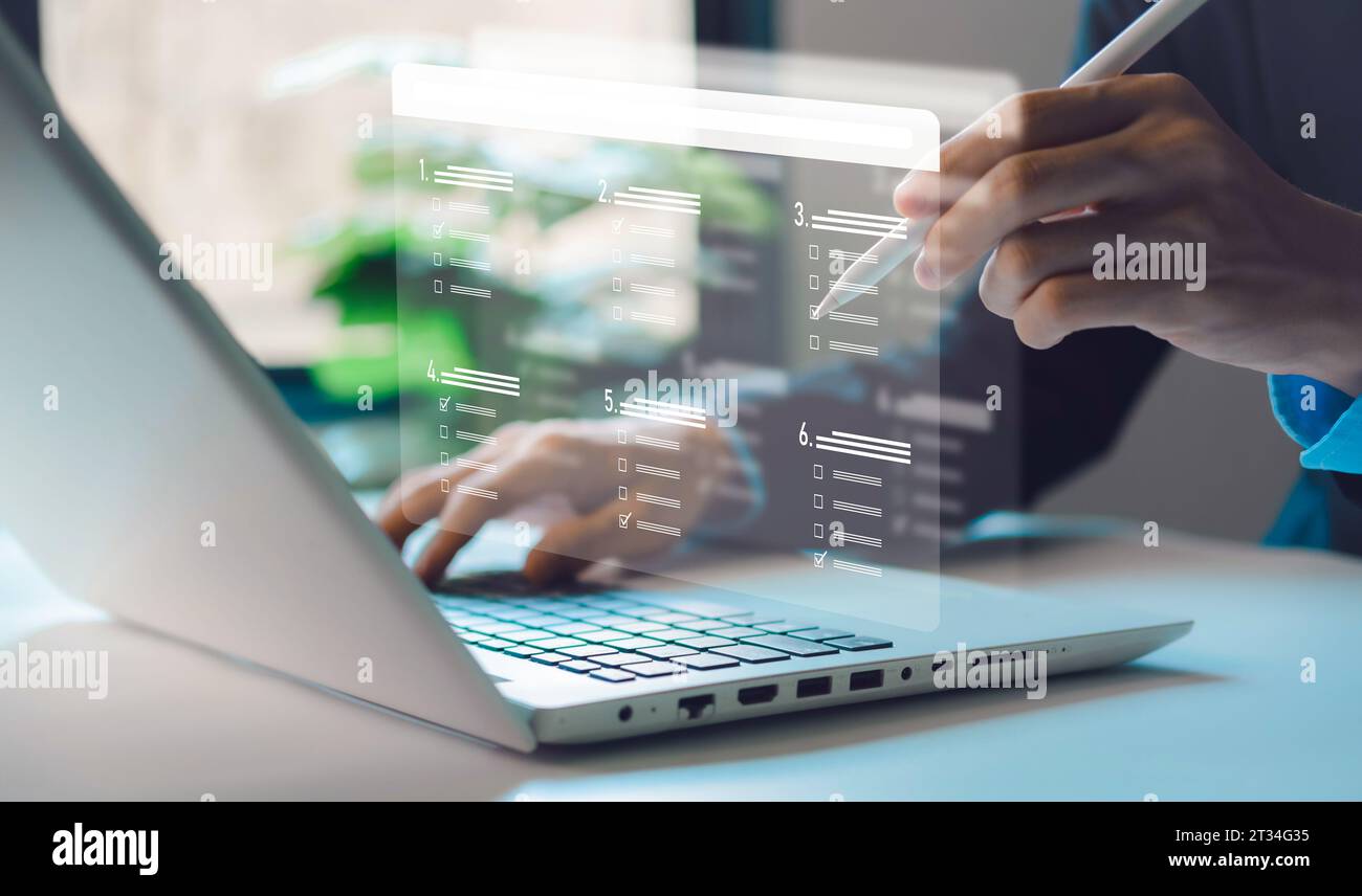 Digital document checklist system hi-res stock photography and images ...