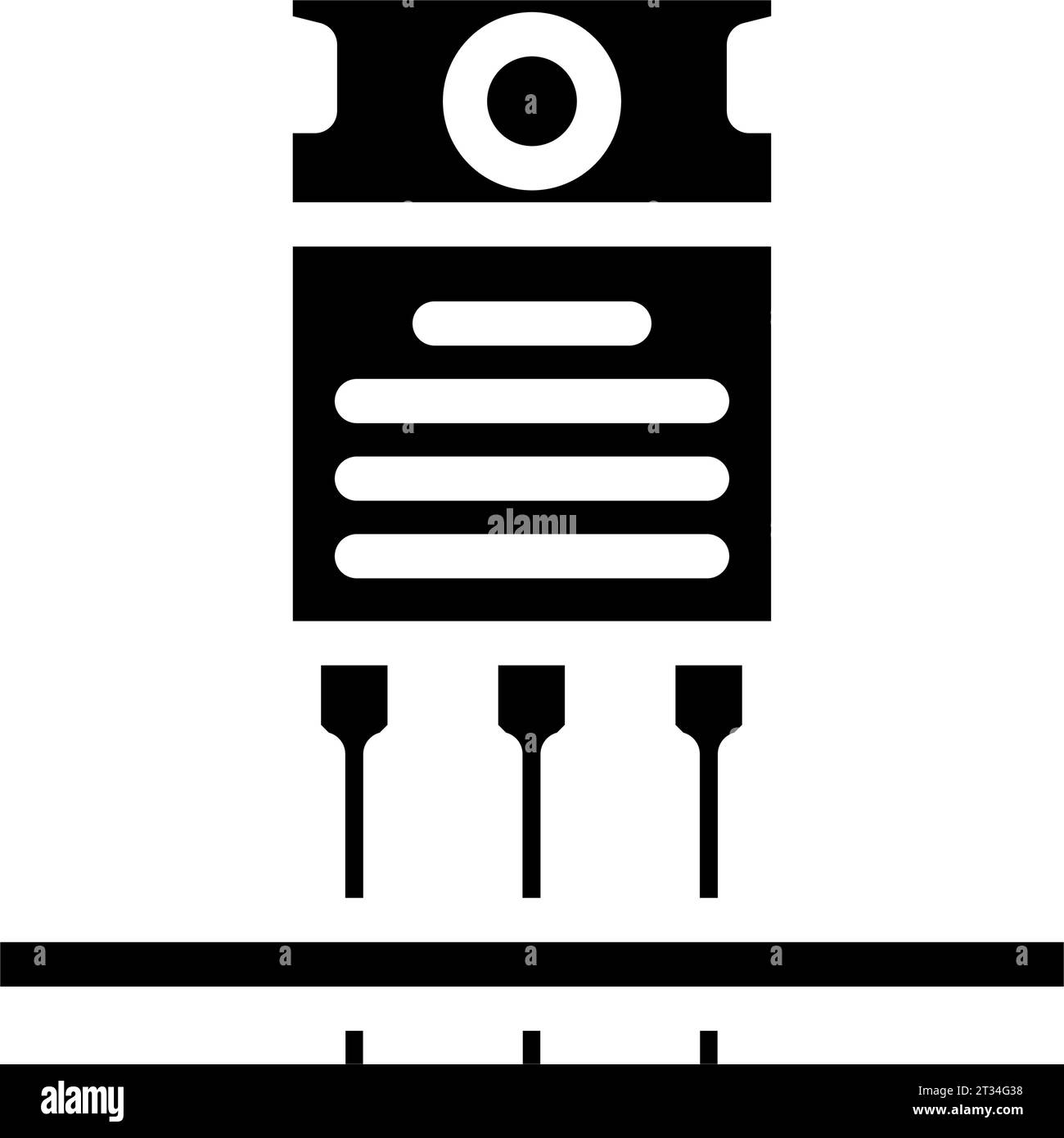 transistor installation electronics glyph icon vector illustration ...