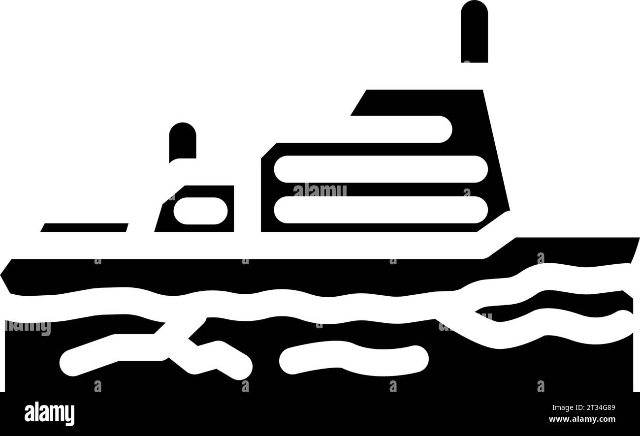 ice breaking ships glyph icon vector illustration Stock Vector Image ...