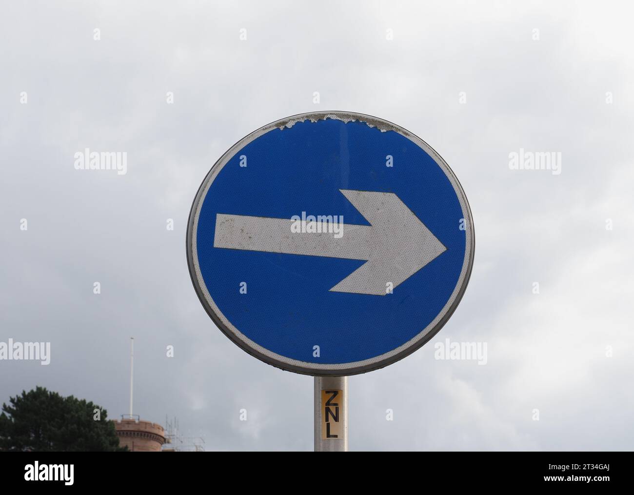 Regulatory signs, proceed in direction indicated by arrow traffic sign ...