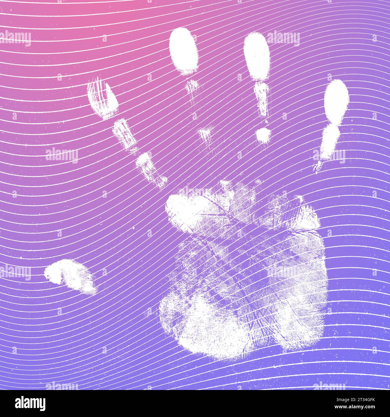 Vintage handprint hi-res stock photography and images - Alamy