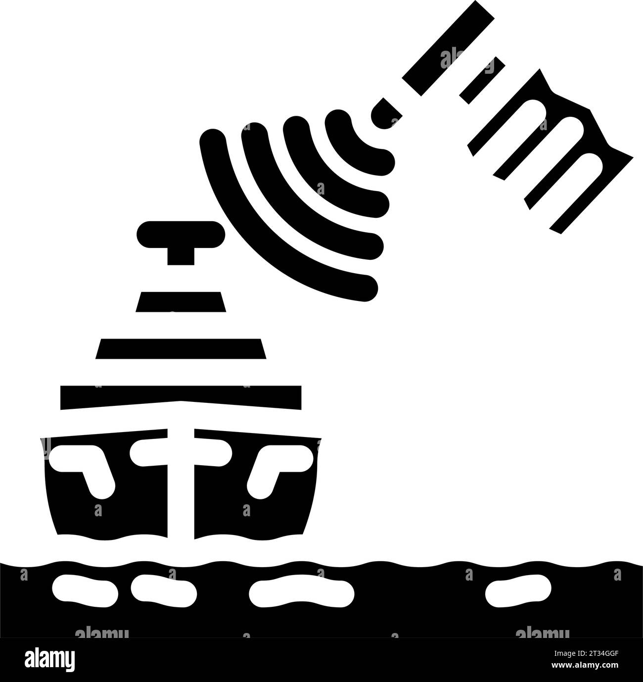 marine satellite communication glyph icon vector illustration Stock ... marine satellite communication glyph icon vector illustration Stock ...